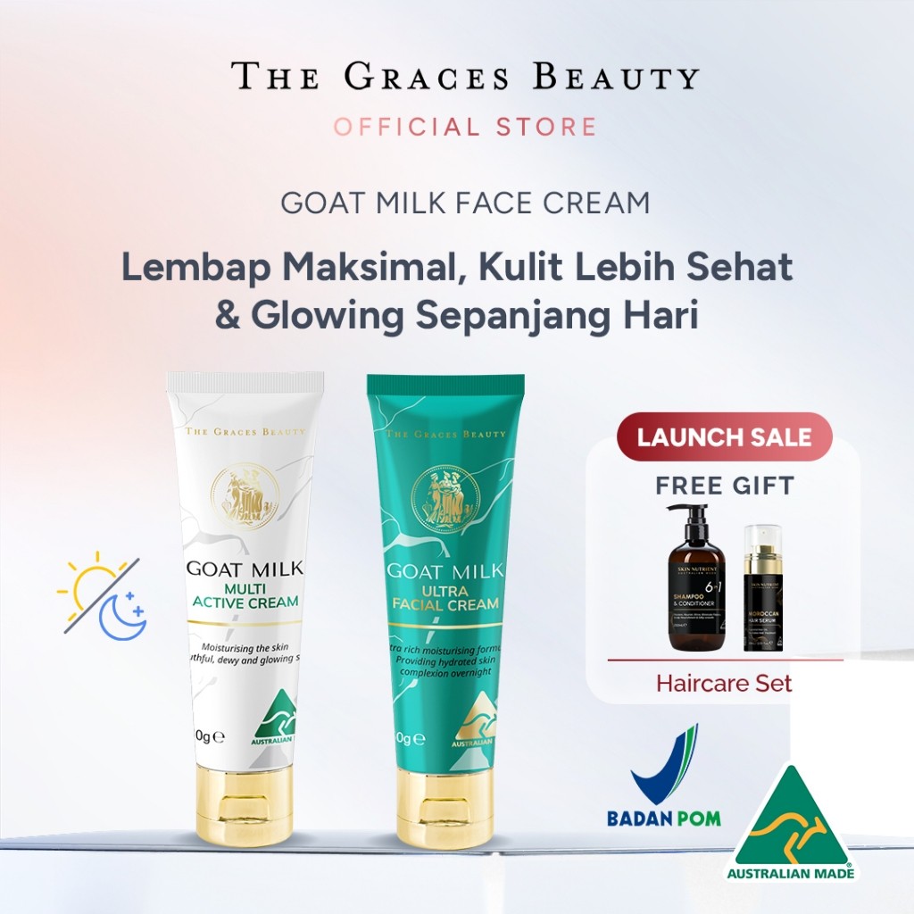 Jual THE GRACES BEAUTY GOAT MILK FACIAL CREAM DAY&NIGHT - 50G | Shopee ...