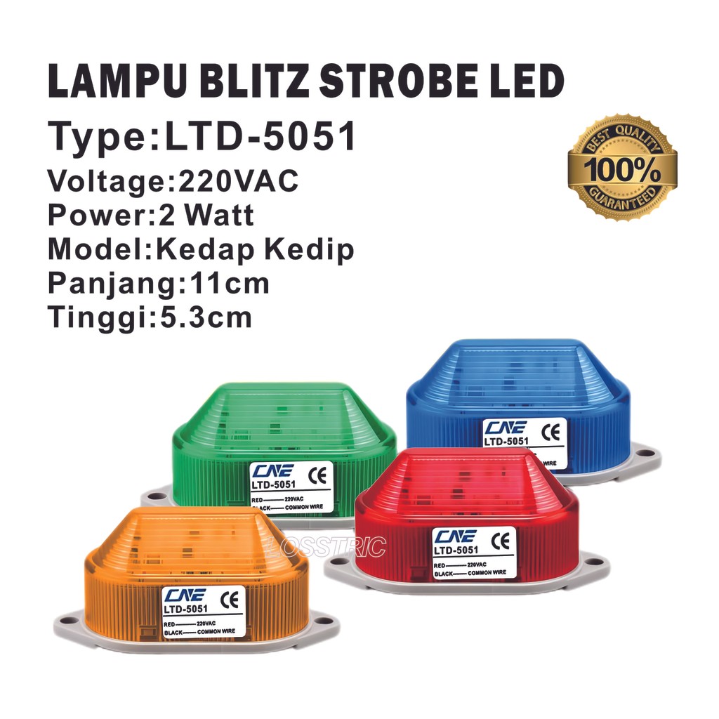 Jual LAMPU BLITZ LED STROBE LIGHT FLASH LAMP KEDAP-KEDIP OVAL LTD-5051 ...