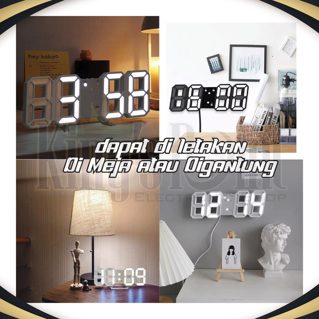 Jual RB Digital Jam 3D Meja Dinding Bisa Alarm Cek Suhu Temperatur ...