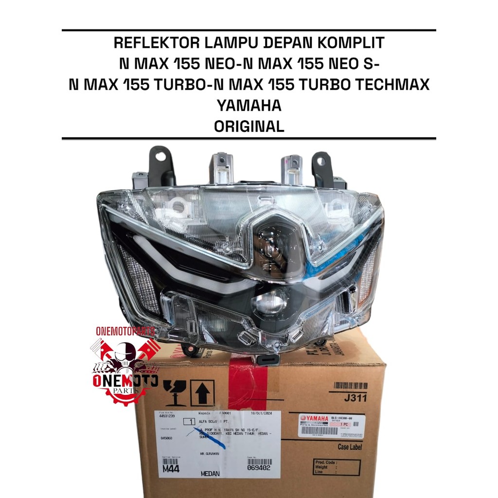 Jual REFLEKTOR LAMPU DEPAN KOMPLIT N MAX 155 NEO S TURBO TECHMAX YAMAHA ...