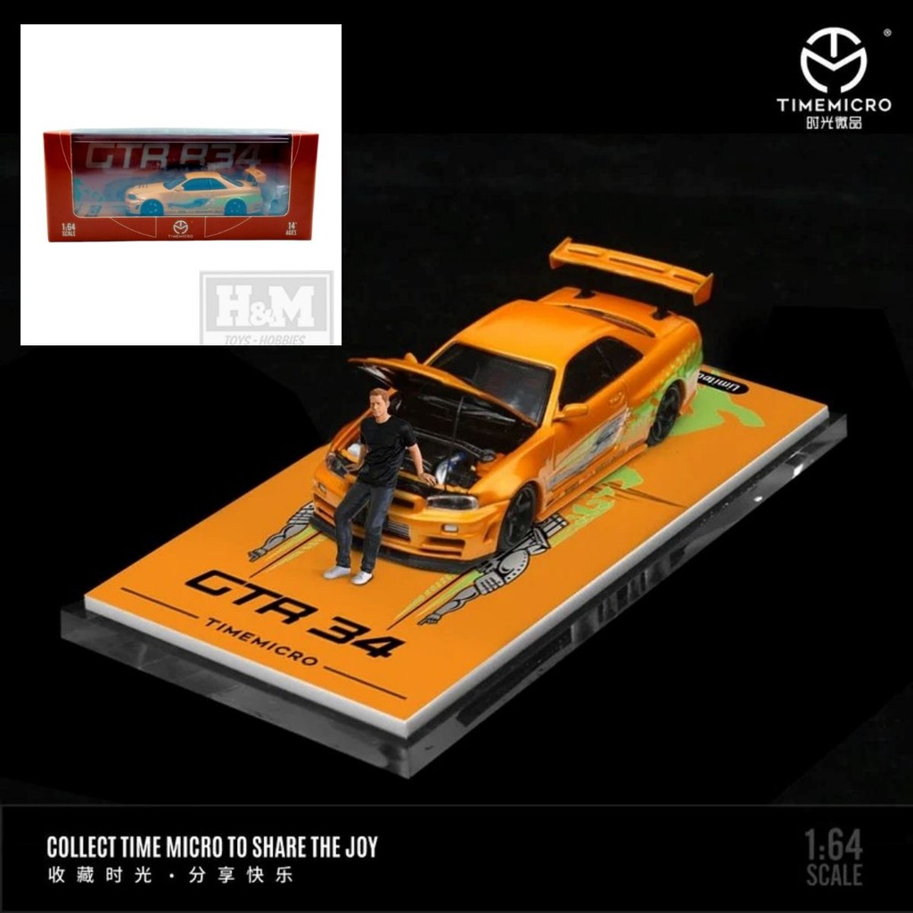 Jual Time Micro Fast and Furious Nissan GTR R34 Z Tune Orange with ...