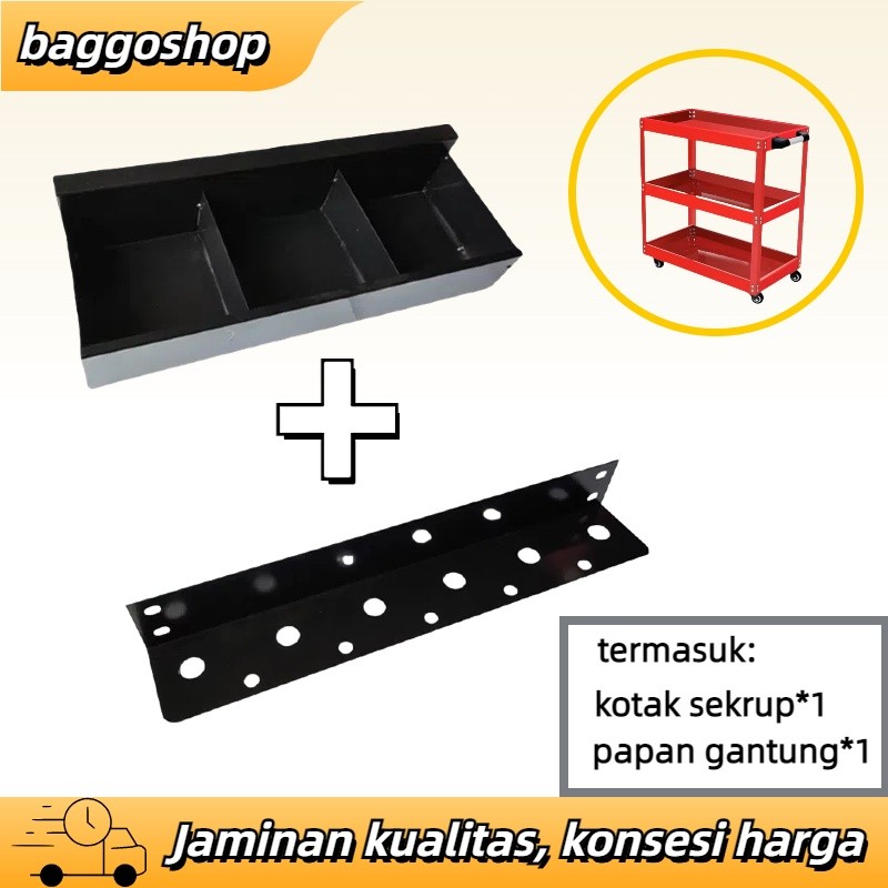 Jual Troli Bengkel Rak 3 Susun Aksesoris papan gantung kotak sekrup ...
