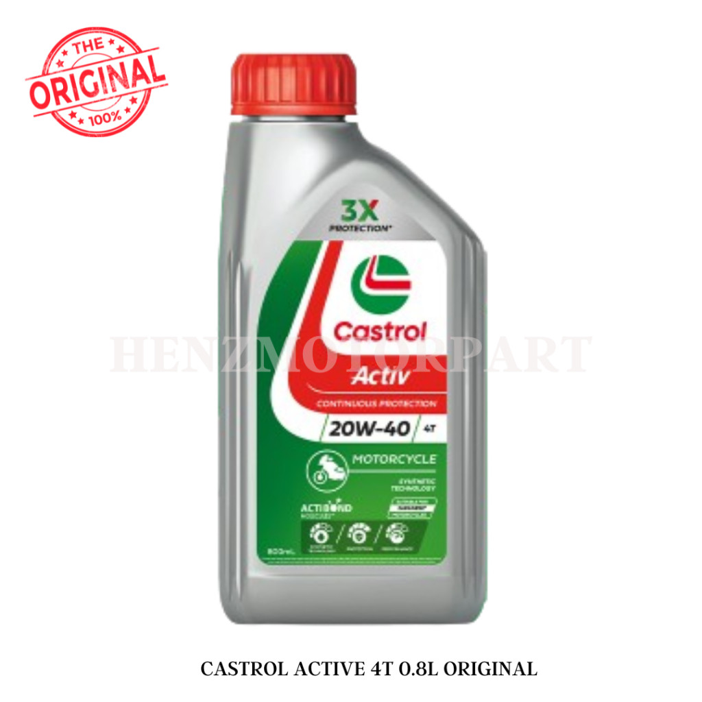 Jual Oli castrol OLI CASTROL ACTIVE 4T 20W-40 0.8L | Shopee Indonesia
