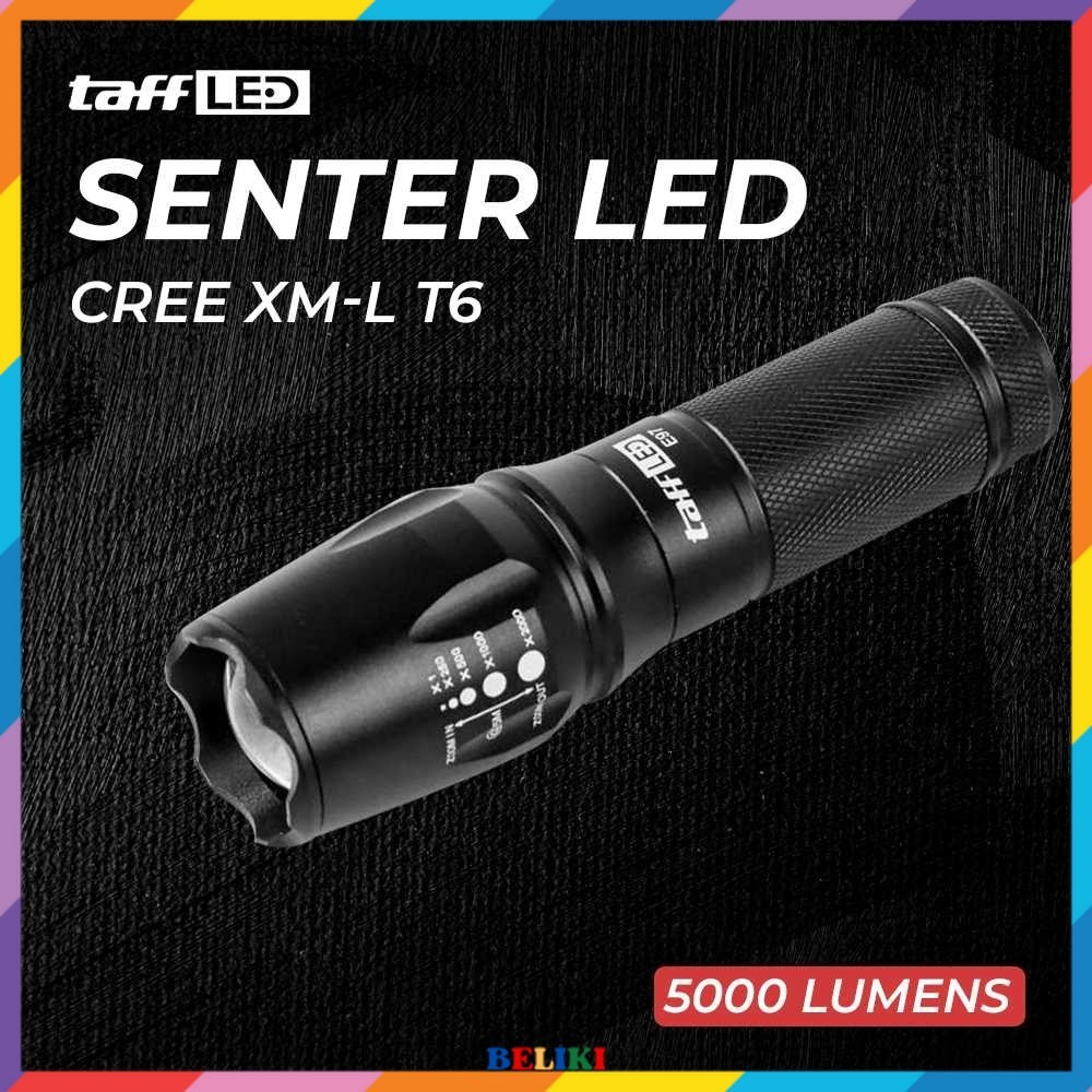 Jual TaffLED Senter LED Cree XM-L T6 26650 5000 Lumens 5 Mode - E97 ...