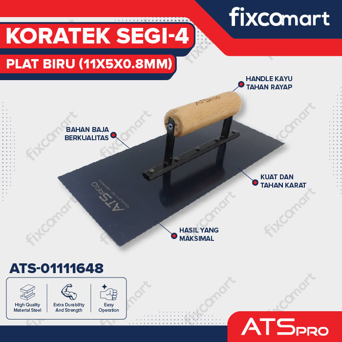 Jual ATS PRO - Trowel Plat Biru Cetok Plastering / Roskam / Raskam ...