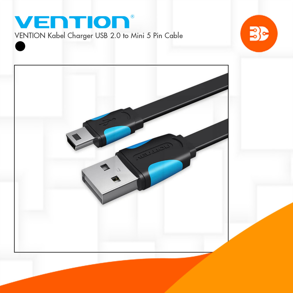 Jual VENTION Kabel Charger USB 2.0 to Mini 5 Pin Cable - VAS | Shopee ...