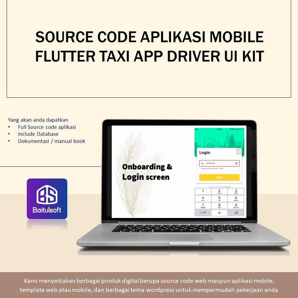 Jual SOURCE CODE APLIKASI MOBILE FLUTTER TAXI APP DRIVER UI KIT | Shopee Indonesia