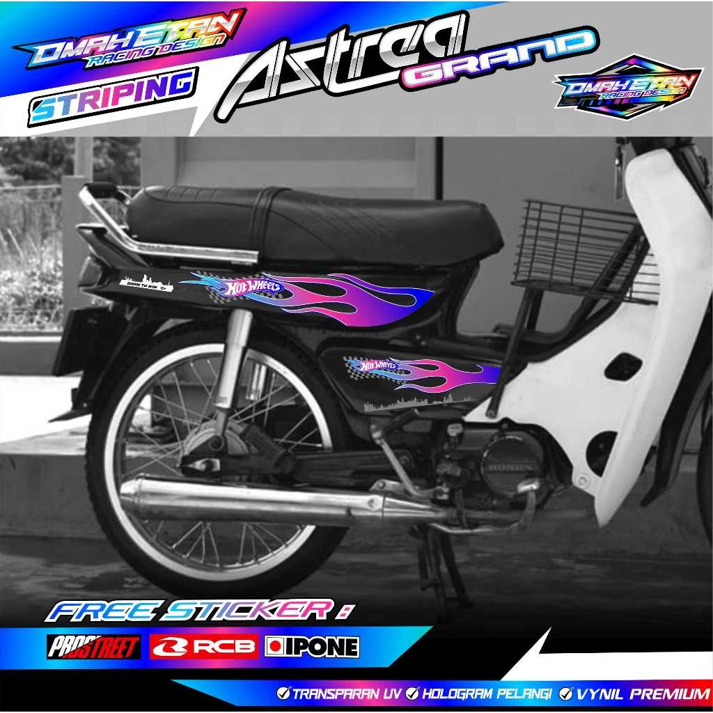 Jual STRIPING VARIASI MOTOR HONDA ASTREA GRAND HOTWHEELS STYLE / STIKER ...