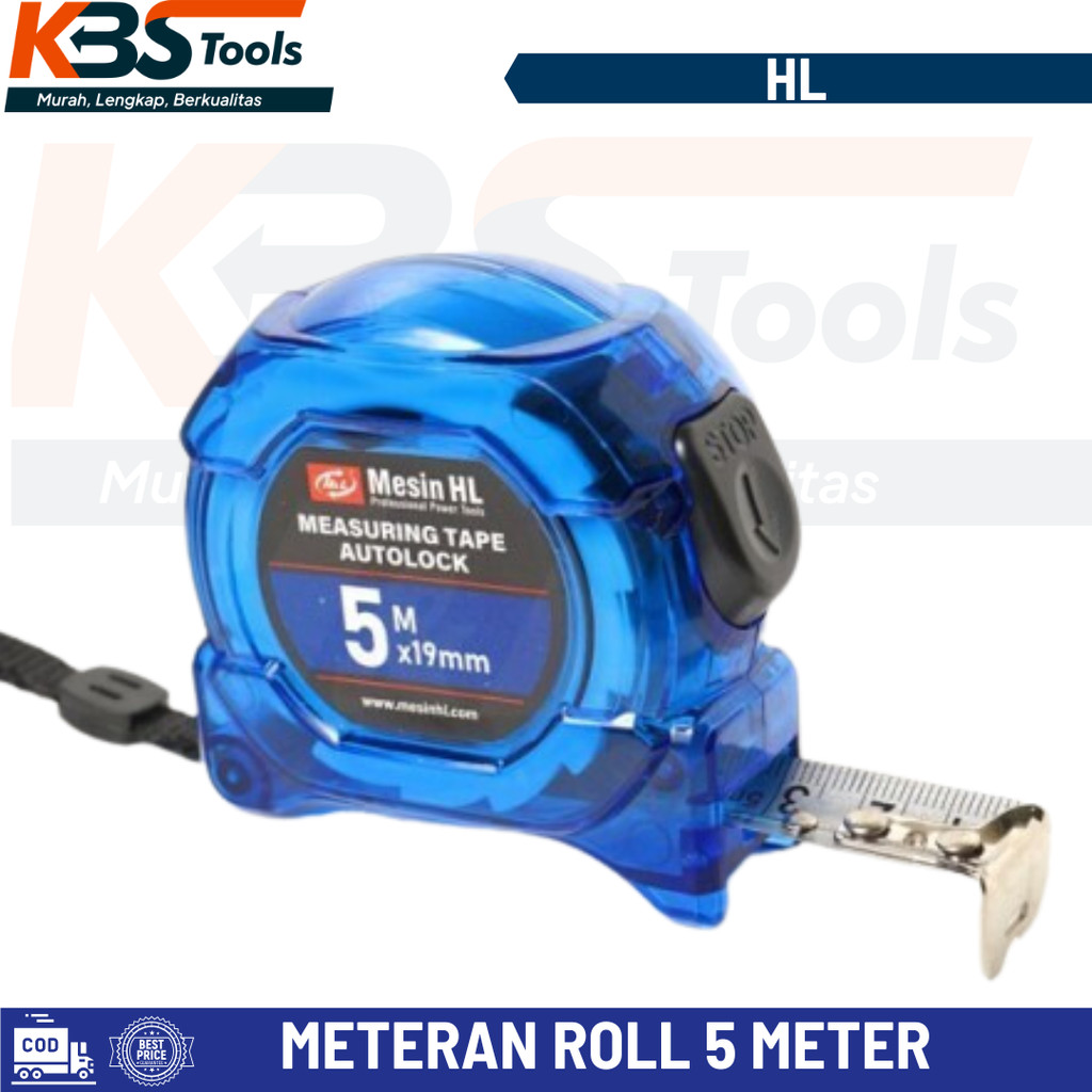 Jual Meteran Tangan Roll Autolock HL 5 Meter Autostop Otomatis 5M ...