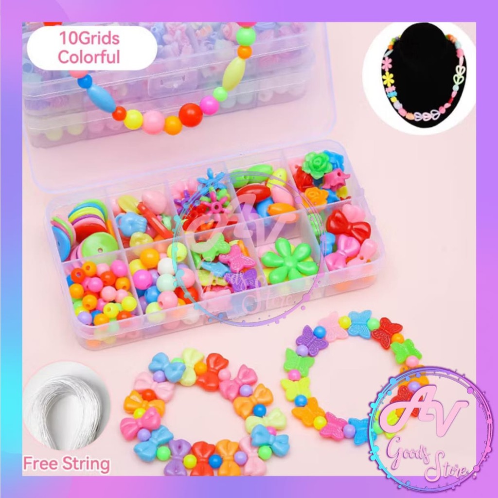 Jual Mainan Anak Meronce Manik-Manik Gelang Kalung Cincin / DIY Meronce ...