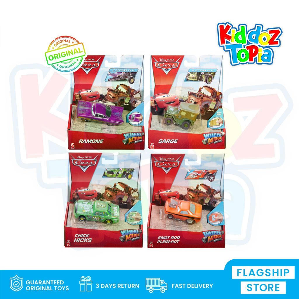 Jual Disney Pixar Cars Wheel Action Drivers Vehicle Asst DKV38 | Shopee ...