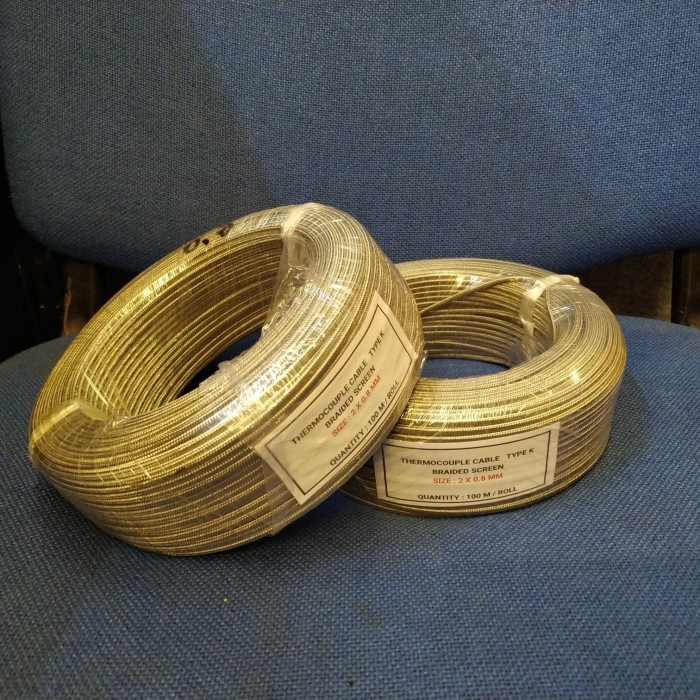 Jual kabel thermocouple type k 2 x 0.8MM . braided screen | Shopee ...