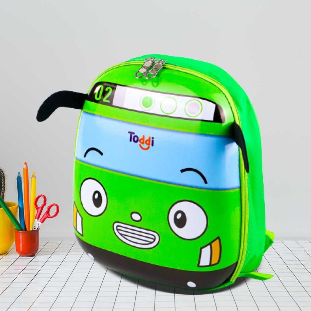 Jual KANSHPKANSHP Toddi Tas Ransel Sekolah Anak Backpack Model Bus Tayo ...