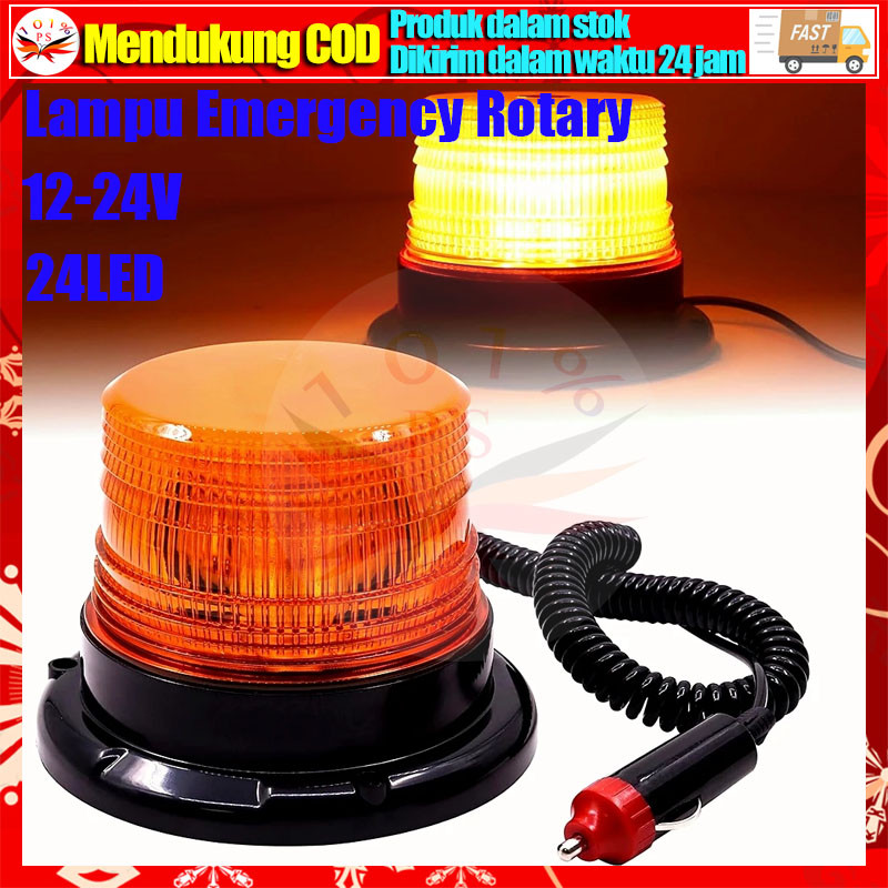 Jual LAMPU EMERGENCY ROTARY 24 LED BLITZ FLASH 12V/24V Lampu Peringatan ...