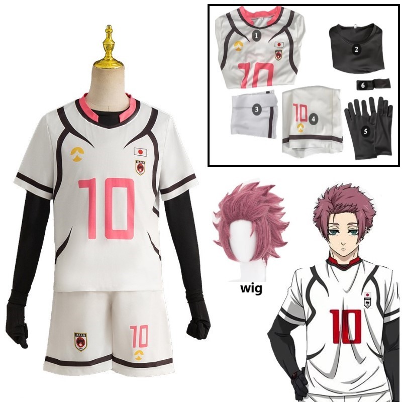 Jual Anime Blue Lock Itoshi Sae Cosplay Costume U20 Competition White ...