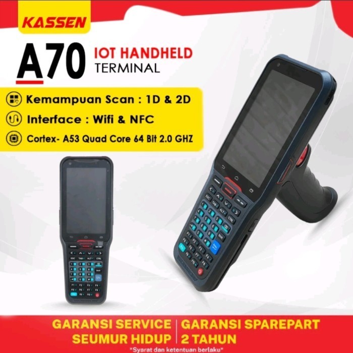 Jual Kassen A70 Mobile Scanner Barcode 1D 2D Portable Data Android 5G ...