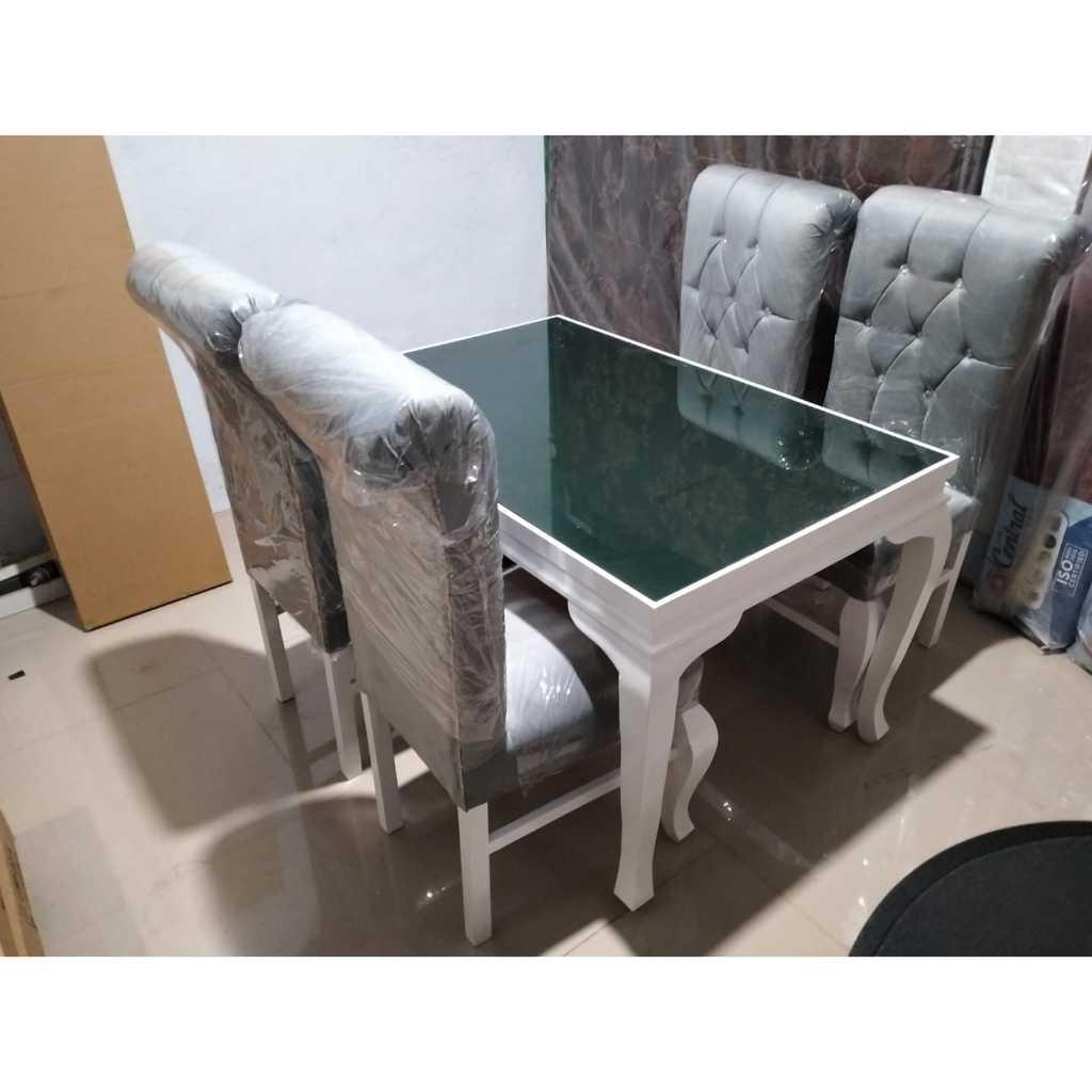 Jual Meja makan elegant meja makan 4 kursi empuk SASVANA MANDIRI | Shopee Indonesia