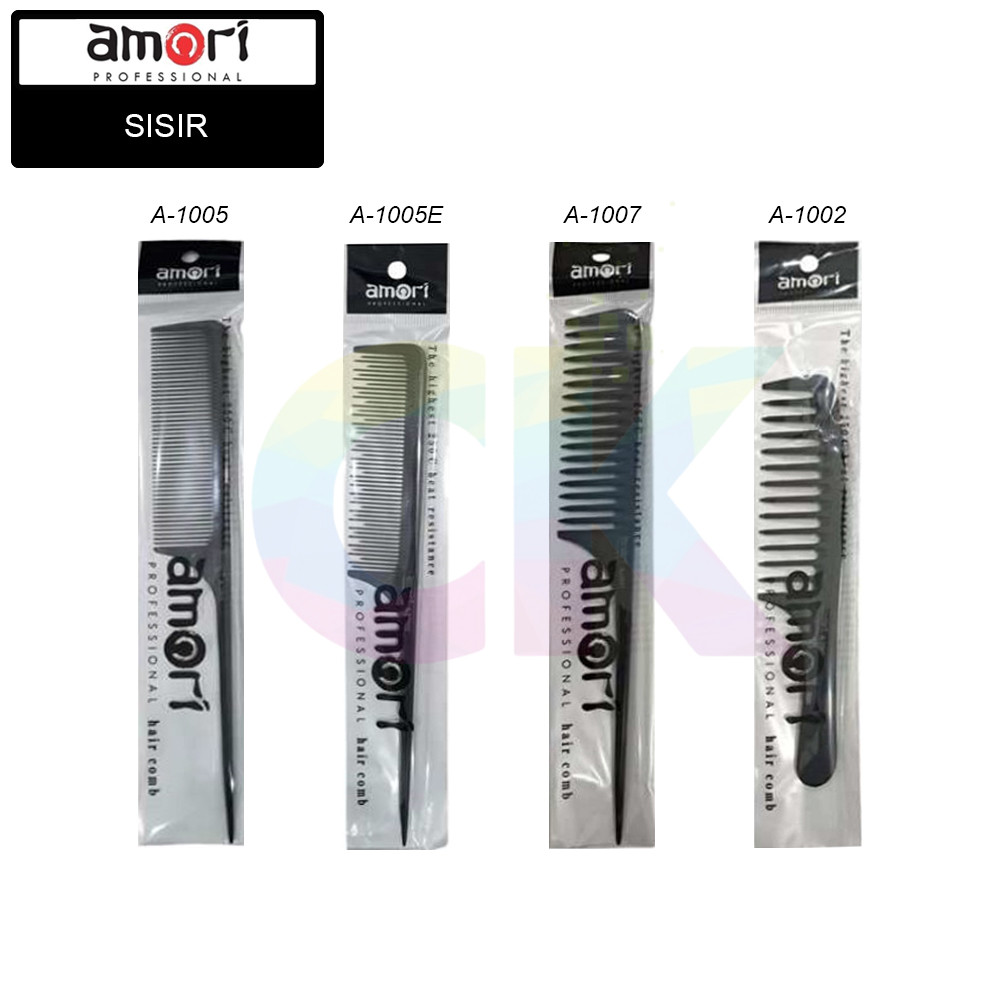 Jual Sisir Rambut Amori Professional | Tail Comb & Wide Tooth | A-1005 ...