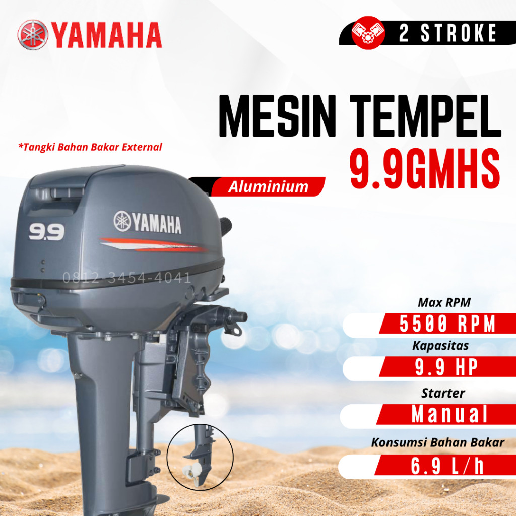 Jual Mesin Motor Tempel Yamaha 9.9 Hp Outboard 2-Tak 9,9GMHS | Shopee Indonesia