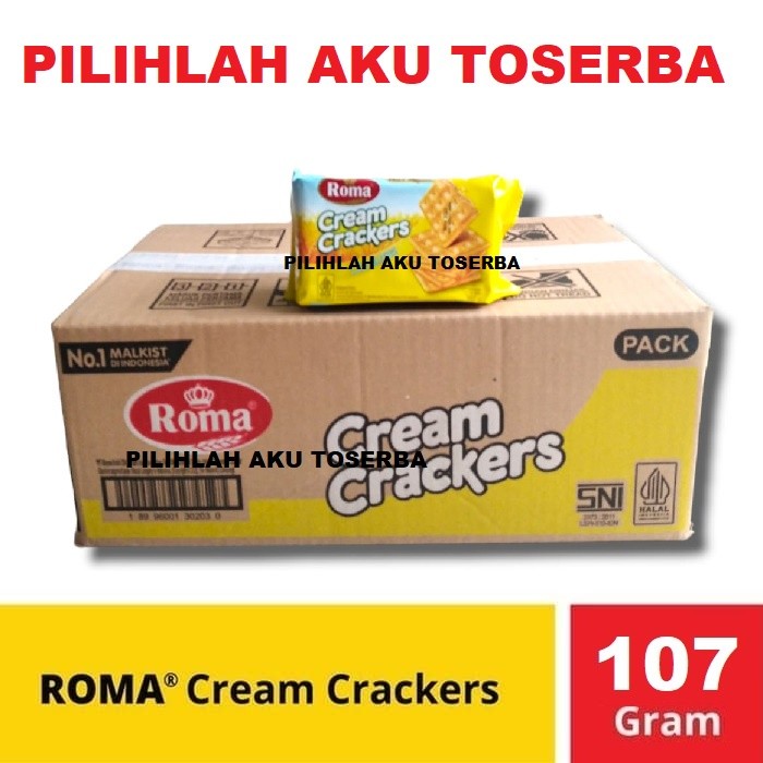 Jual Biskuit Malkist Roma Cream Crackers @107 Gr -( HARGA 1 DUS ...