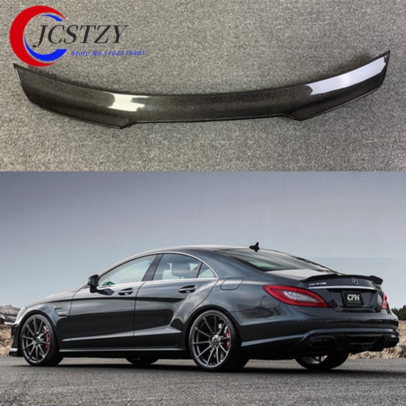 Jual Carbon Fiber Rear Trunk Spoiler Boot Lip Wing for Mercedes-Benz ...