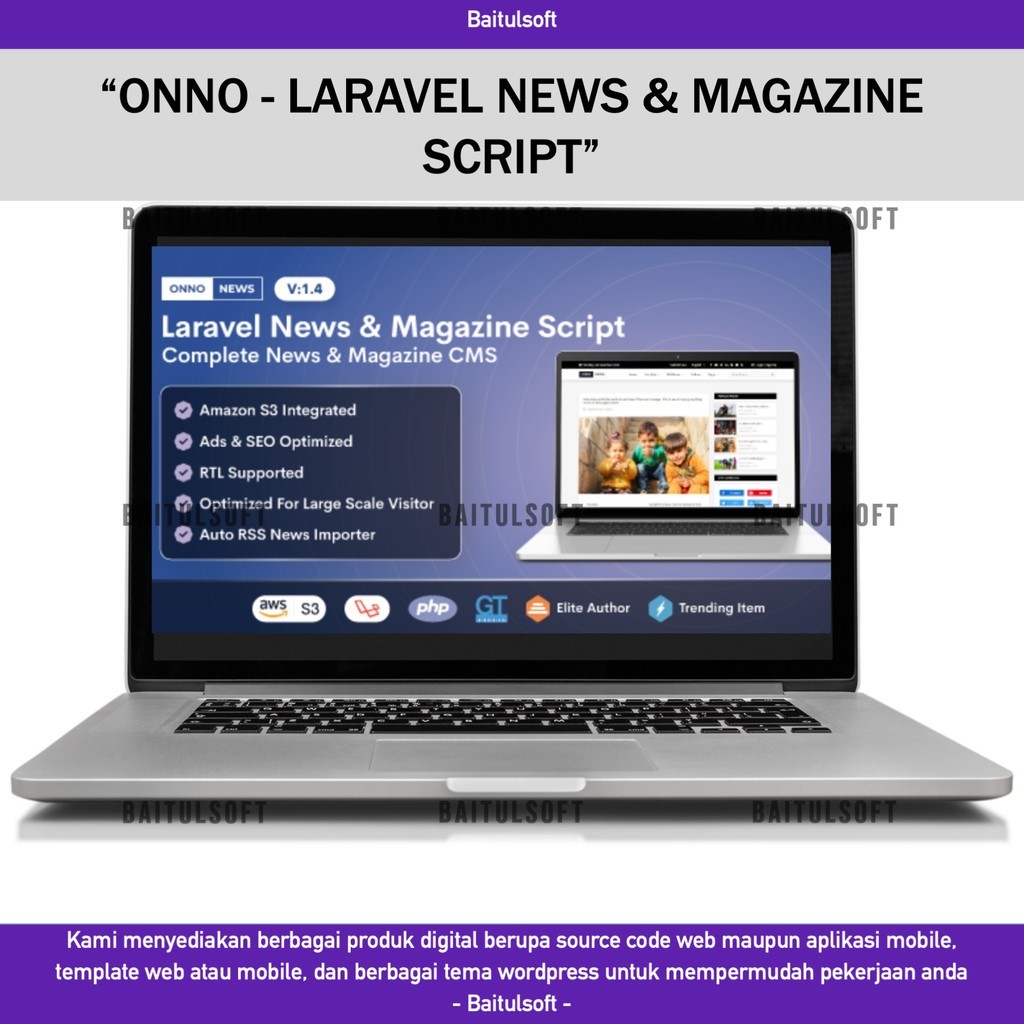 Jual SOURCE CODE APLIKASI WEB ONNO - LARAVEL NEWS & MAGAZINE SCRIPT ...