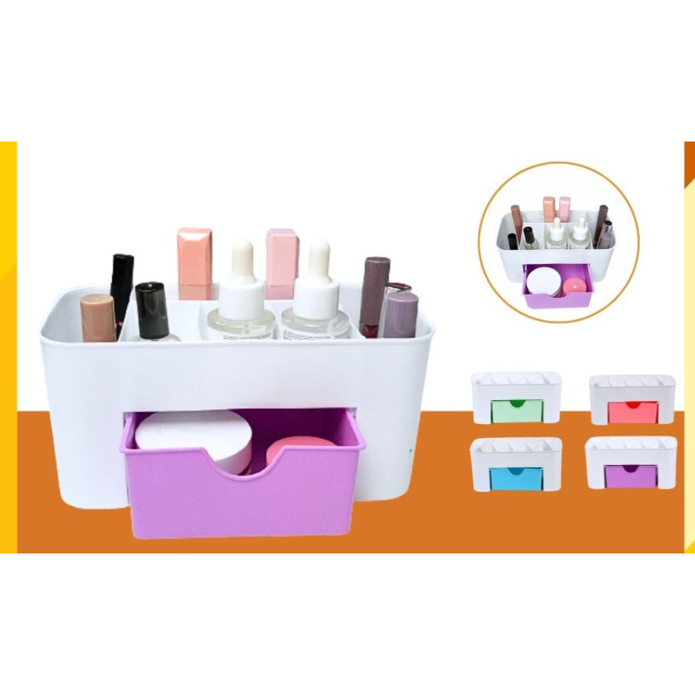 Jual RAK KOSMETIK MINI Plastik Tempat Penyimpanan serbaguna Storage Box ...