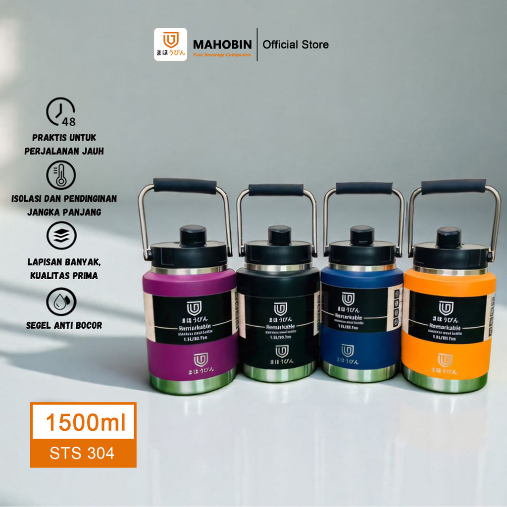 Jual [MAHOBIN] Botol Minum Thermos Tumbler SUS316 1500ml / 1.5L Tahan ...