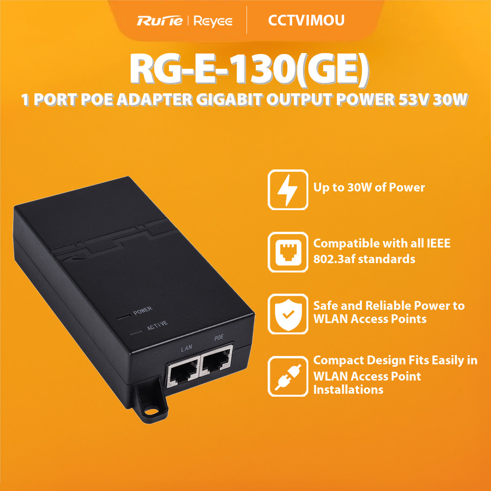 Jual RUIJIE REYEE RG-E-130(GE) 1 PORT POE ADAPTER GIGABIT OUTPUT POWER ...