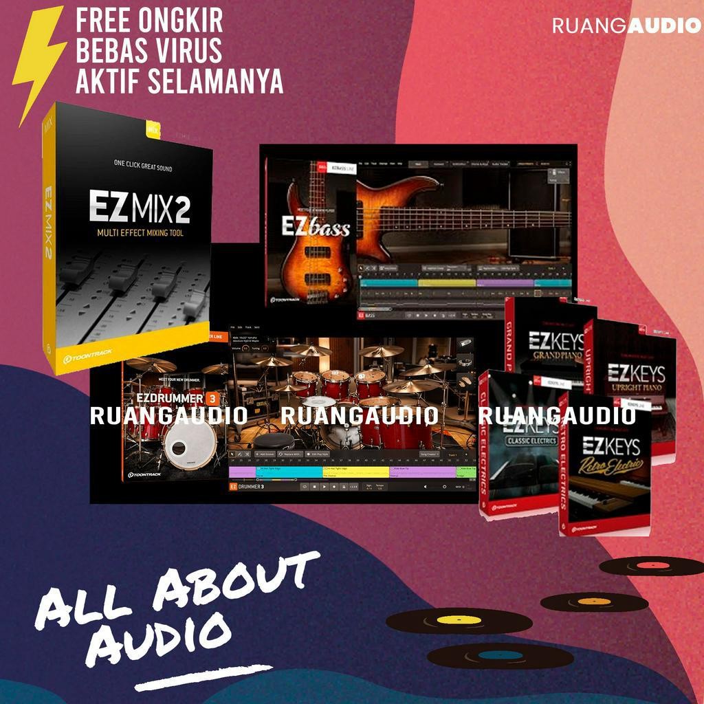 Jual PAKET LENGKAP SOFWARE RECORDING EZDRUMMER 3, EZ BASS, EZ KEYS, EZ MIX 2 ( Full Activated ...