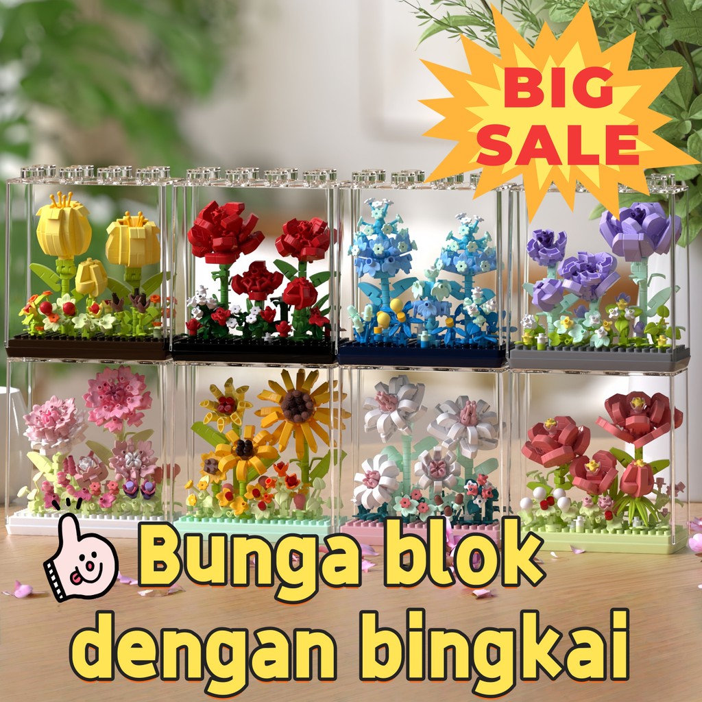 Jual Nano Block Balok Bunga Buku Rakitan Bangunan Bricks Bunga Abadi ...