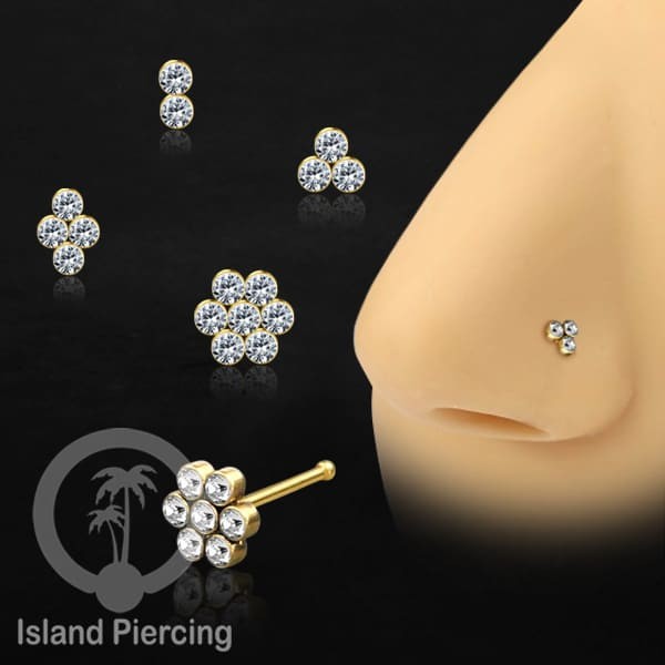 Jual Nose Pin Piercing Jewelry Perhiasan Hidung warna gold model ...