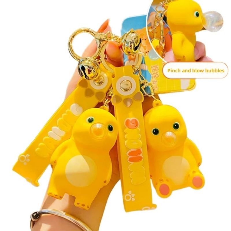 Jual GANTUNGAN KUNCI DINO KUNING GELEMBUNG NAILONG GANTUNGAN KUNCI ...