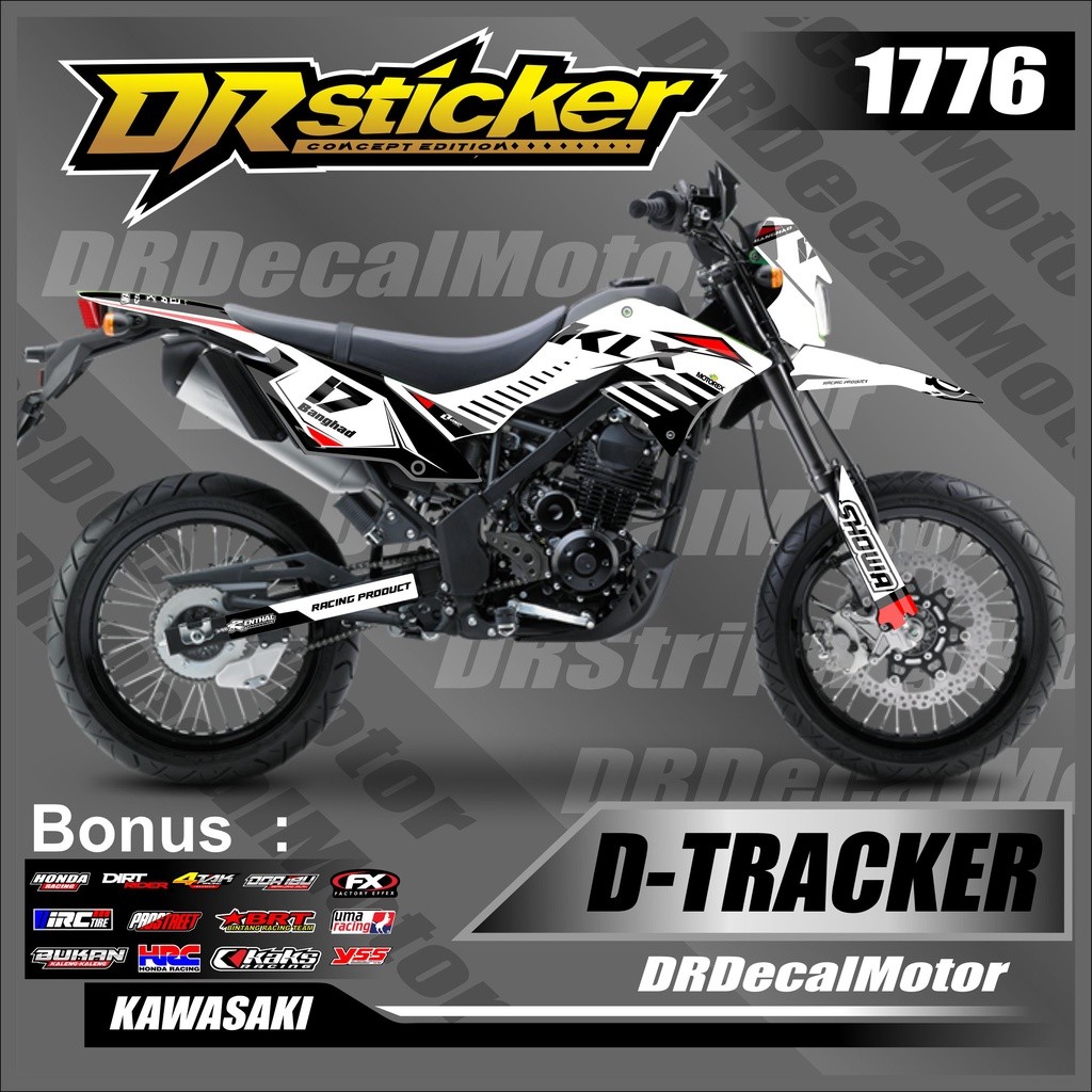 Jual decal dtracker motor klx d-tracker stiker decal custom stiker ...
