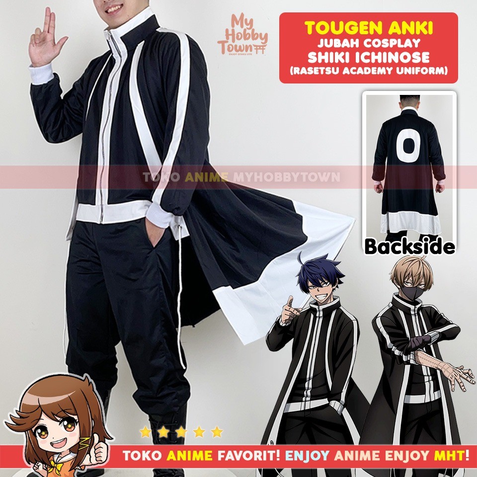 Jual Jubah Jaket Parka Kostum Anime Cosplay Tougen Anki Rasetsu Academy ...