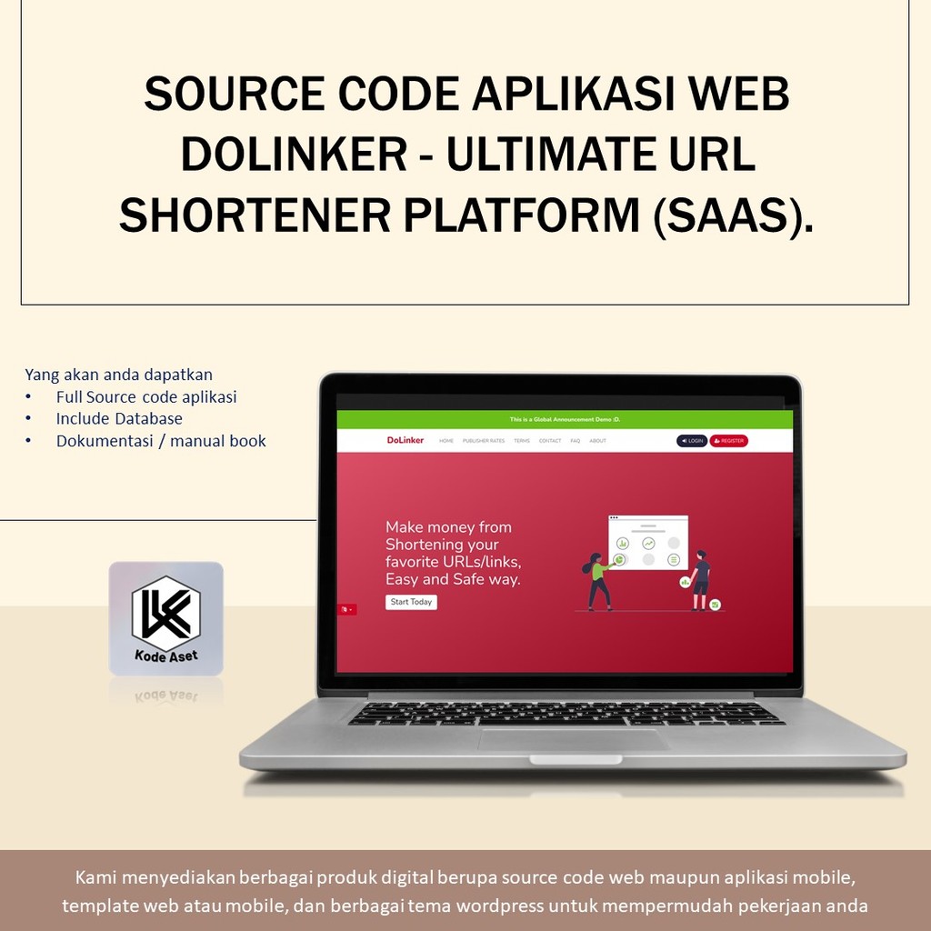 Jual SOURCE CODE APLIKASI WEB DOLINKER - ULTIMATE URL SHORTENER PLATFORM (SAAS). | Shopee Indonesia