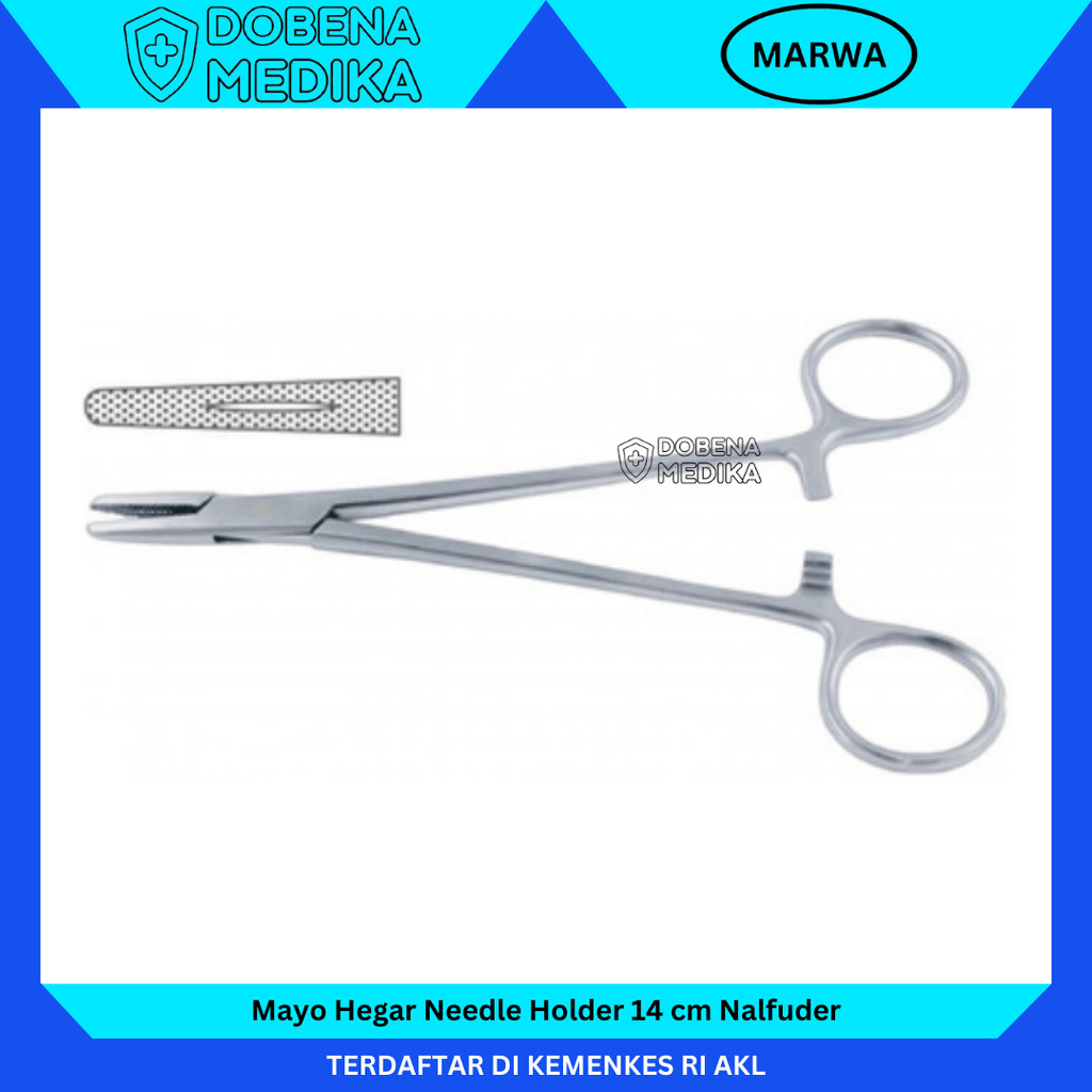 Jual Marwa Klem Medis Mayo Hegar Needle Holder Nalfuder 14 cm | Shopee ...