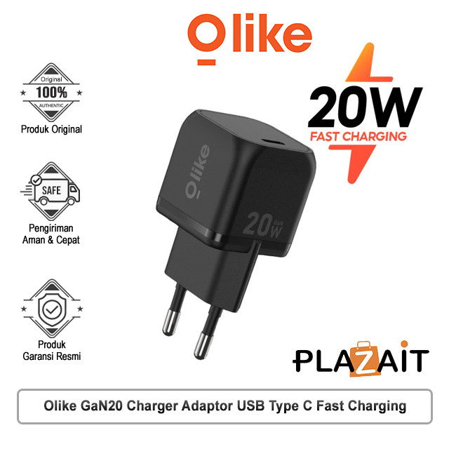 Jual Olike GaN20 Charger Adaptor USB Type C Fast Charging 20W Mungil ...