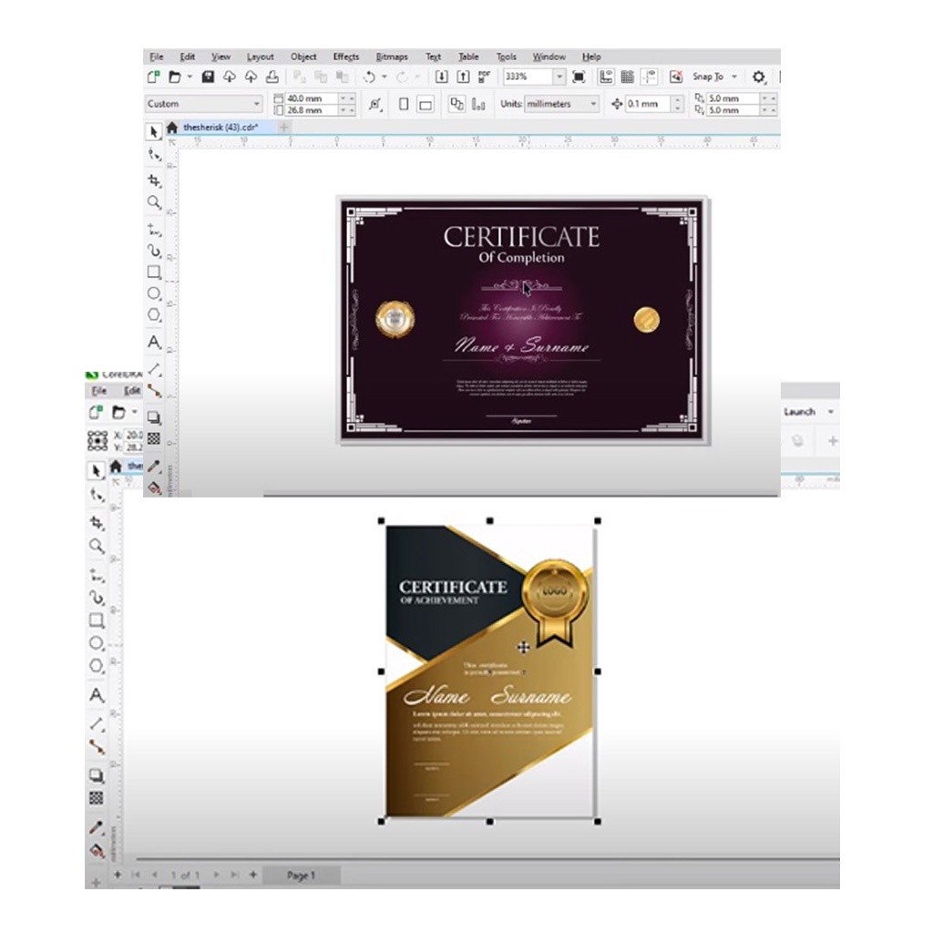 Jual 500+ Template CDR Piagam Penghargaan Sertifikat Certificate ...