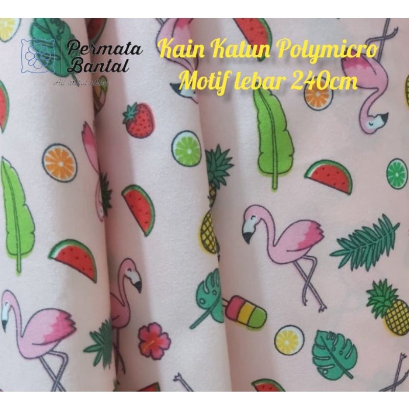 Jual Kain Katun Poly Micro Bahan Sprei Motif Panjang 1 Meter Lebar ...