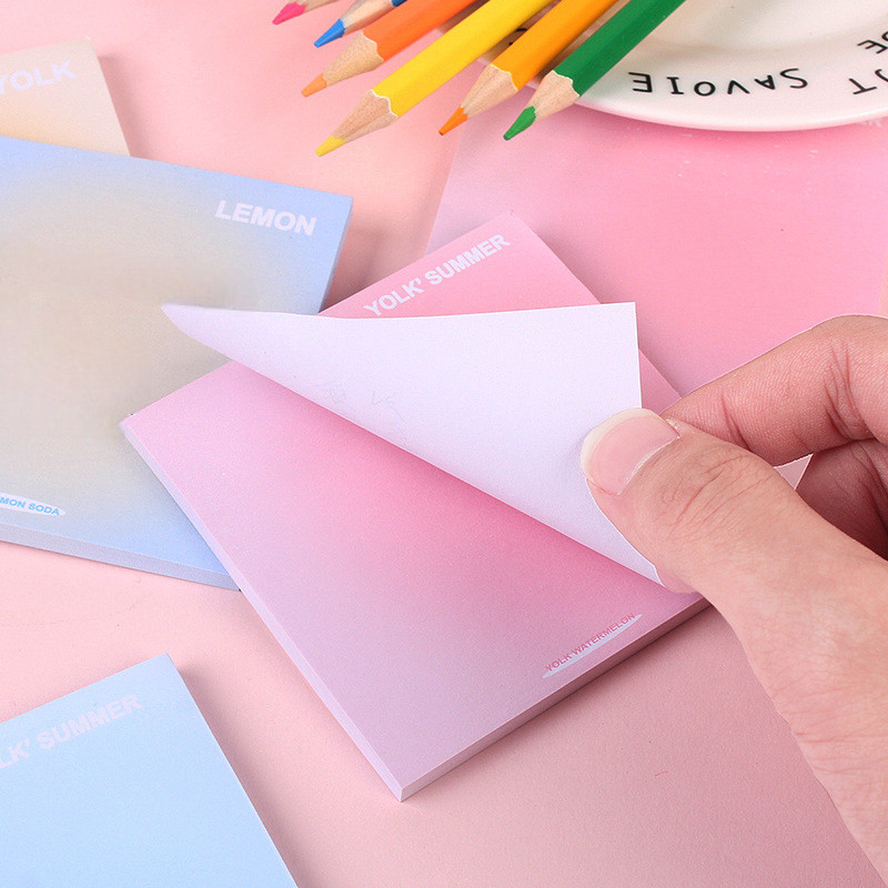 Jual Sticky Notes Gradasi Lucu Polos 50 Lembar Memo Tempel Gradasi ...