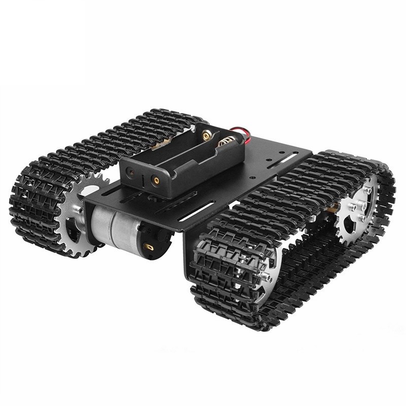 Jual Smart Robot Tank Chassis Tracked Car Platform T101 With Dual Dc 12v 350rpm Motor For