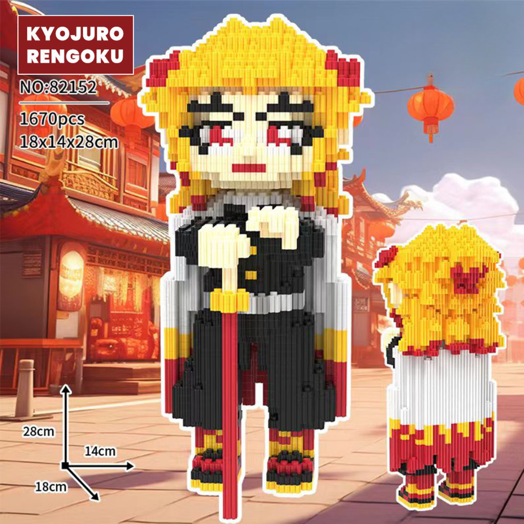 Jual Mainan Nano Block Demon Slayer Kyojuro Rengoku Bricks Edukasi ...