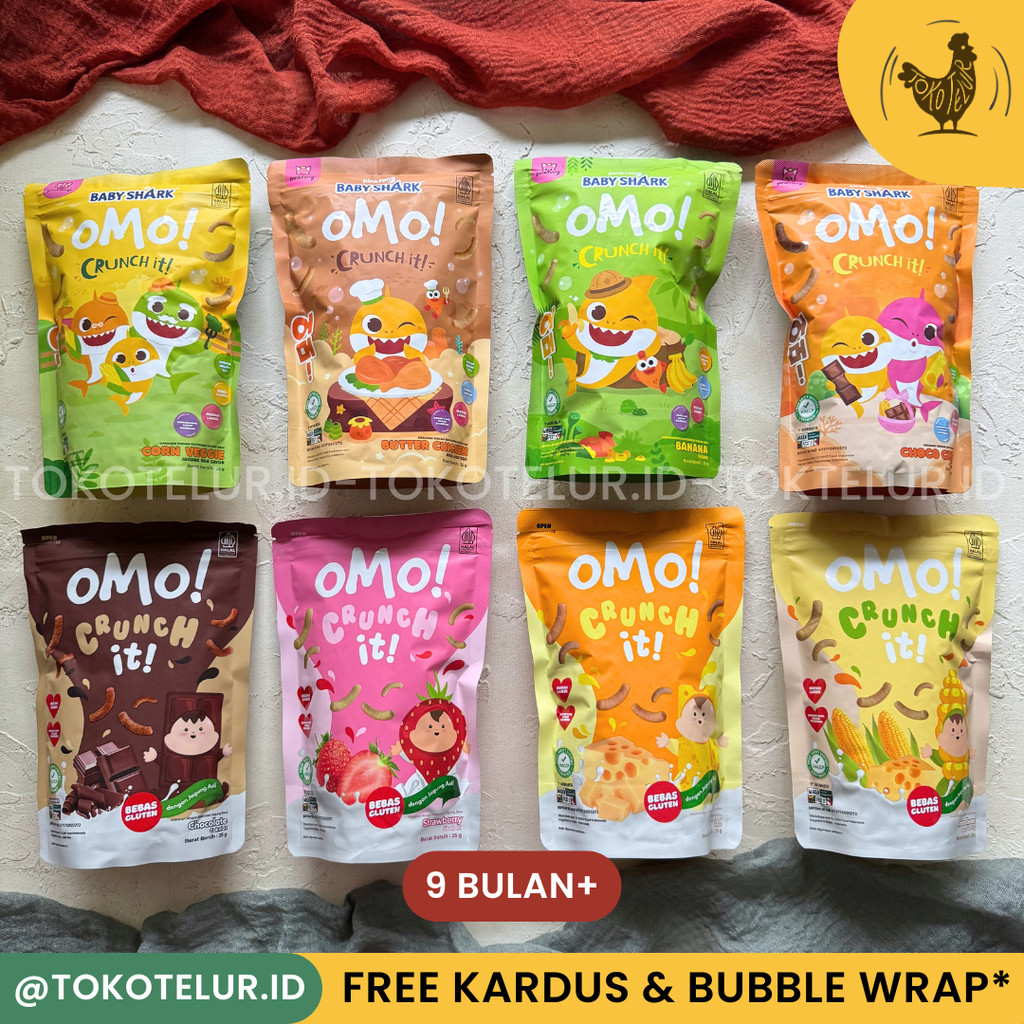 Jual OMO! Snacks - Crunch It Baby Shark | Cemilan Sehat Anak Bayi Bebas ...