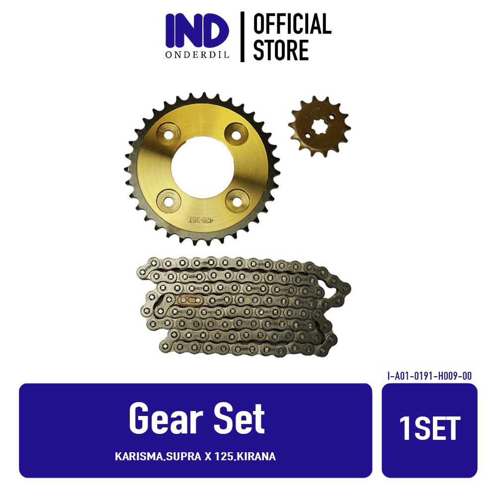 Jual IND Onderdil Gear Set Karisma & Supra X 125 & Kirana Paket Drive ...