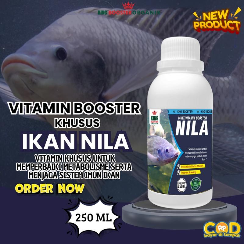 Jual VITAMIN BOOSTER Ikan Nila Vitamin Ikan Nila, Cepat Besar, Penambah Napsu Makan, Anti ...