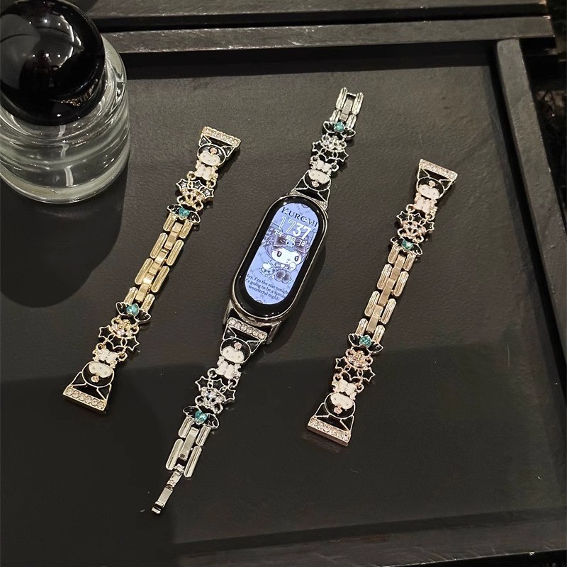 Jual Kuromi Straps Jam Tangan Untuk Xiaomi 8 dan 9 Strap Jam Model Rantai | Shopee Indonesia