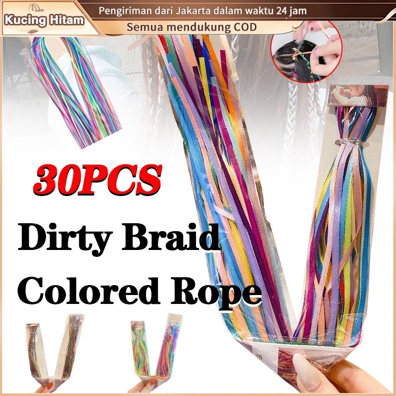 Jual 30PSC Tali rambut kepang, kepang kotor, aksesoris rambut anak ...
