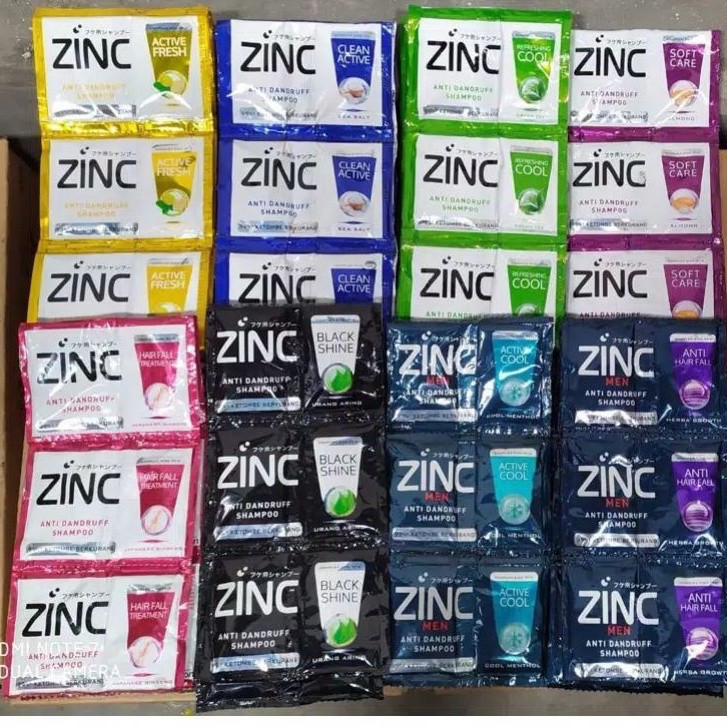 Jual [2 Renceng / 24 Sachet ] Zinc Anti Dandruff Shampoo - Sachet 24 x ...