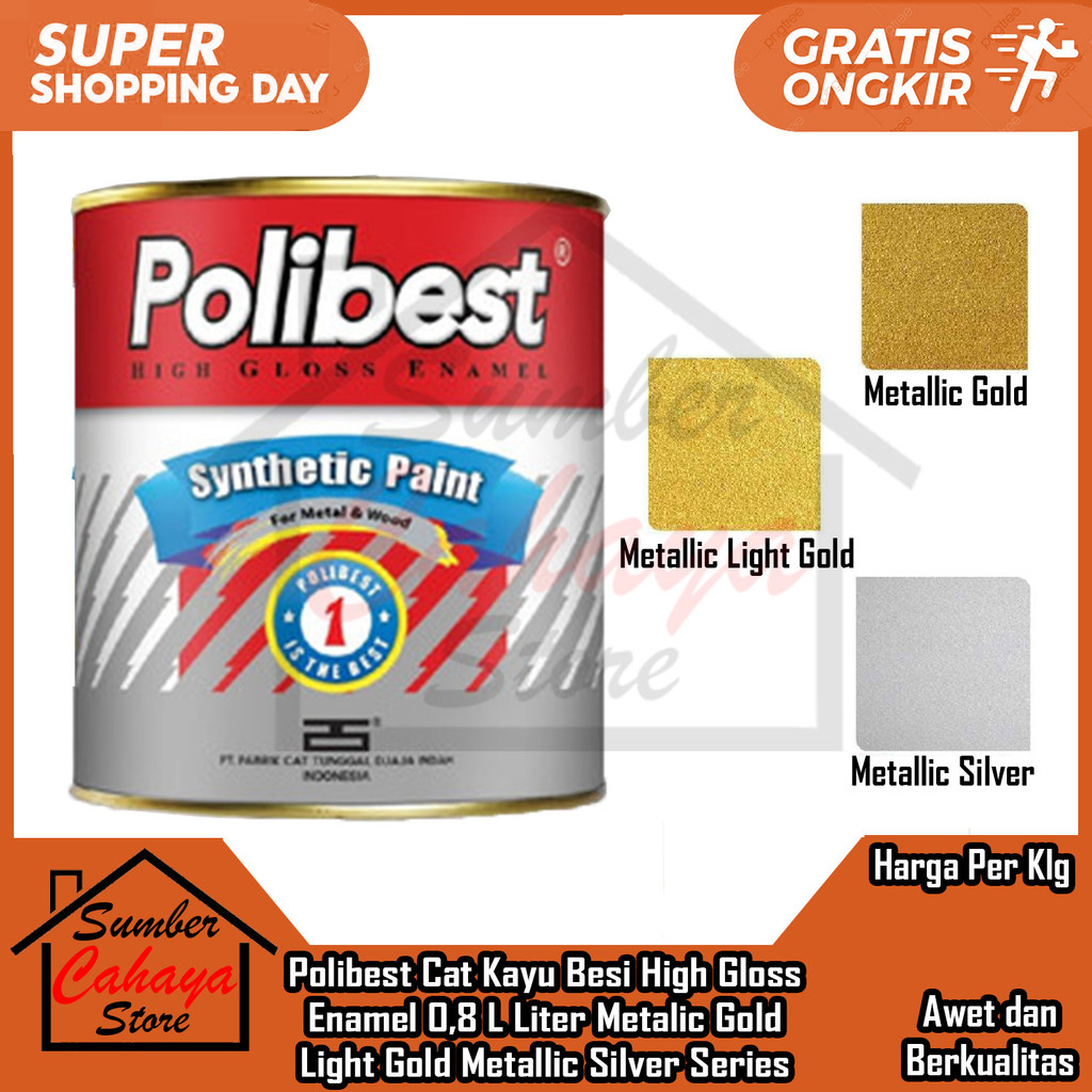 Jual Polibest Cat Kayu Besi Catt Cet Metallic Series Polybest Minyak ...